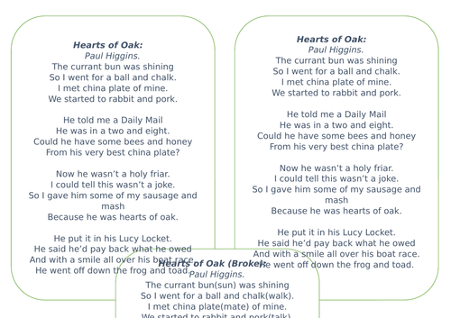 Accent and Dialect Poetry | Teaching Resources