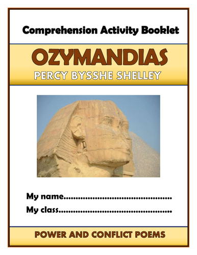 Ozymandias Comprehension Activities Booklet! | Teaching Resources