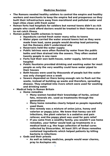 REVISION: "History of Medicine" | Teaching Resources