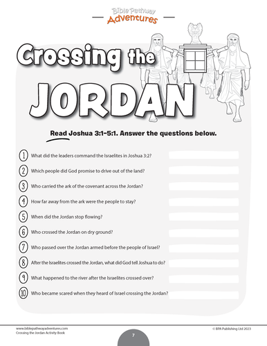 Bible Miracles: Crossing the Jordan Activity Book | Teaching Resources