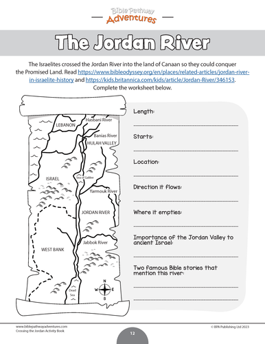 Bible Miracles: Crossing the Jordan Activity Book | Teaching Resources