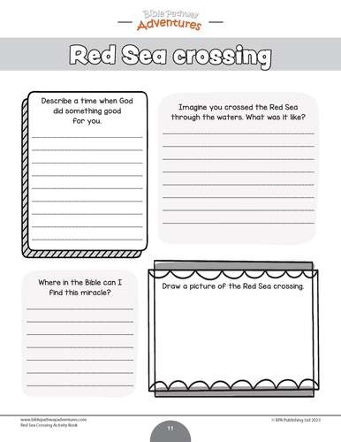 Bible Miracles: Red Sea Crossing Activity Book | Teaching Resources