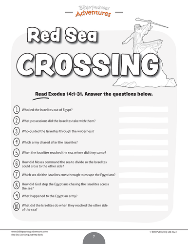 Bible Miracles: Red Sea Crossing Activity Book | Teaching Resources