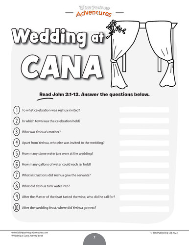 Bible Miracles: Wedding at Cana Activity Book FREEBIE | Teaching Resources