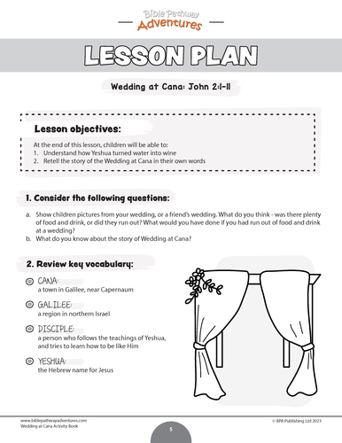 Bible Miracles: Wedding at Cana Activity Book FREEBIE | Teaching Resources