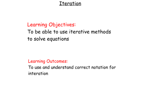 Iteration 9-1 GCSE | Teaching Resources