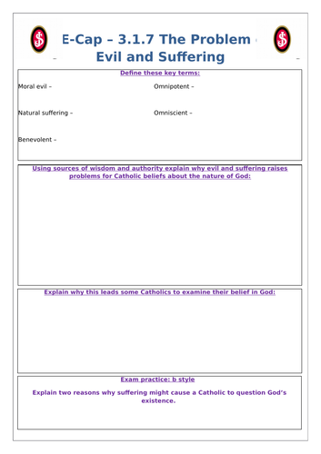 Edexcel 9-1 Arguments for the Existence of God Revision Worksheets ...