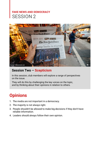 Fake News and Democracy | Teaching Resources
