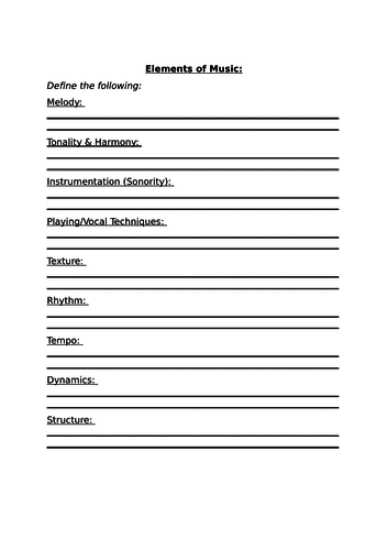 EDUQAS GCSE Music Terms | Teaching Resources