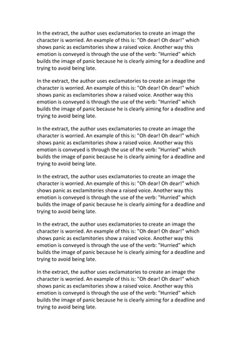 Language Paper 1 Section A Questions 1 - 4 on Alice in Wonderland ...