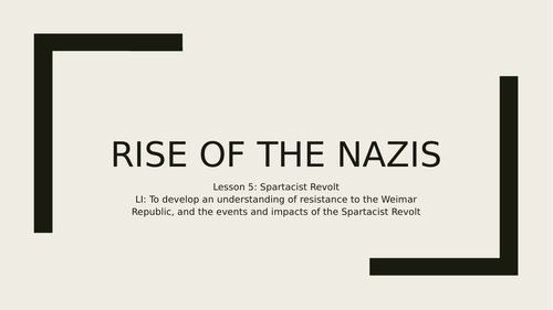 Rise of the Nazis Full N4/5 Unit of Work | Teaching Resources