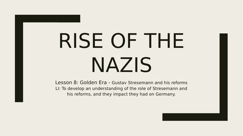 Rise of the Nazis Full N4/5 Unit of Work | Teaching Resources