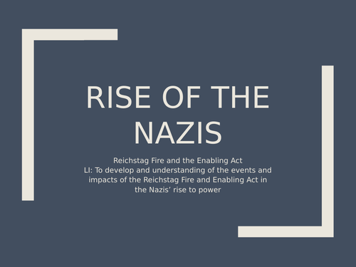 Rise of the Nazis Full N4/5 Unit of Work | Teaching Resources