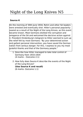 Rise of the Nazis: Night of the Long Knives Lesson 13 | Teaching Resources