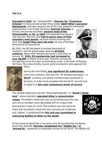 Rise of the Nazis: Nazi State Terror Lesson 14 | Teaching Resources