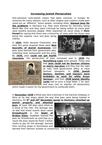 Rise of the Nazis: Persecution of the Jews Lesson 16 | Teaching Resources