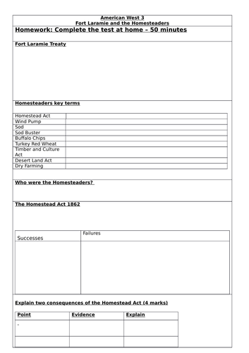 American West Edexcel Revision Lessons | Teaching Resources