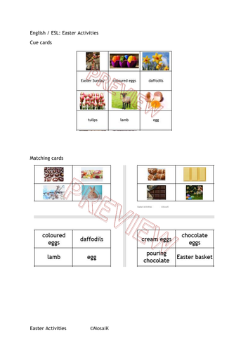 ESL Easter Activities in English | Teaching Resources