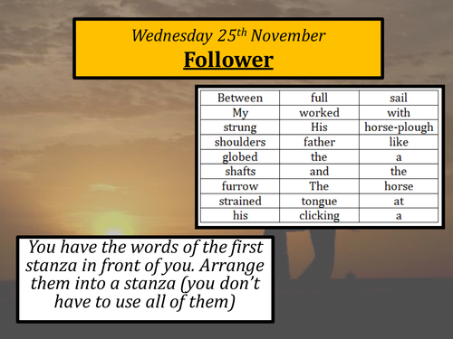 Seamus Heaney - 'Follower' poem | Teaching Resources