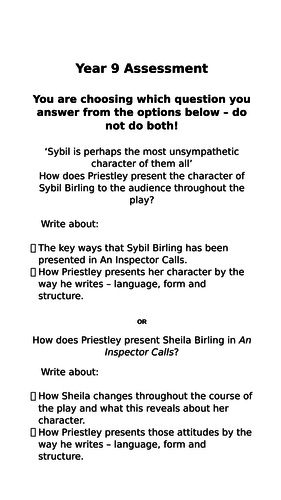 An Inspector Calls GCSE Bundle | Teaching Resources