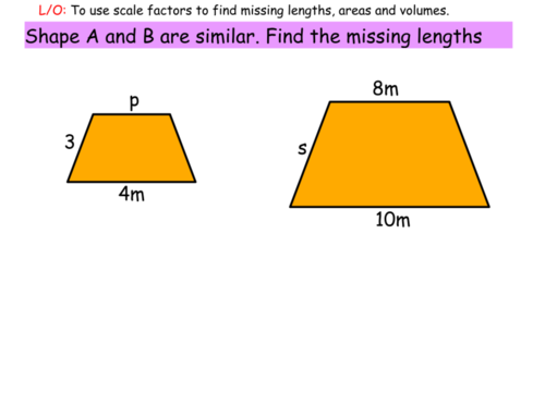 Similar Shapes (inc. area and volume) | Teaching Resources