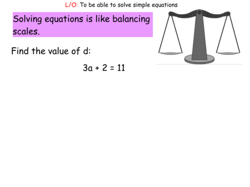Solving Equations (inc. forming equations) | Teaching Resources