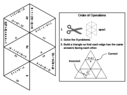 Order of Operations Game: Math Tarsia Puzzle | Teaching Resources