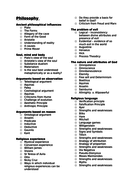 OCR Philosophy A-Level Checklist | Teaching Resources