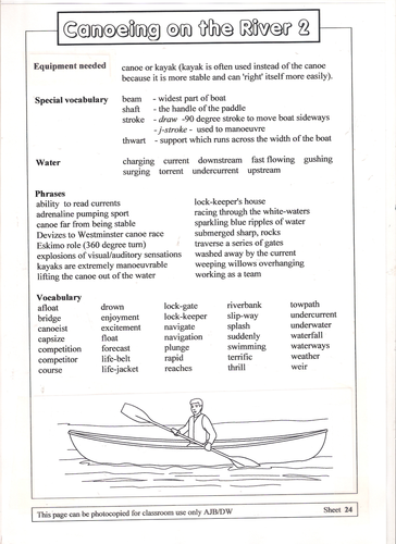 Canoeing or Kayaking a River | Teaching Resources