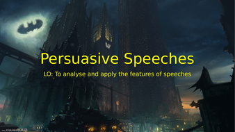 Year 7: Villain's Speeches | Teaching Resources