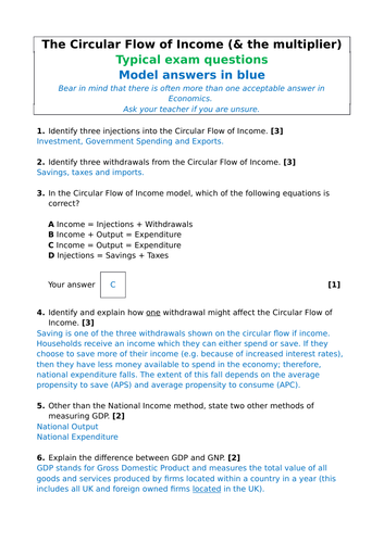 A/AS Level Economics (Macro) - Circular Flow of Income and the ...