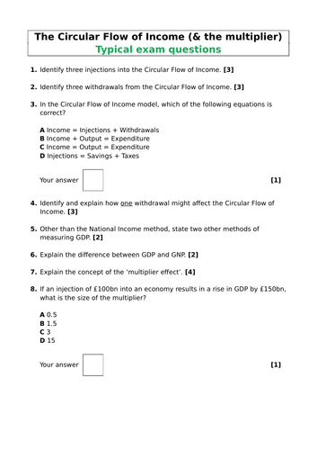 A/AS Level Economics (Macro) - Circular Flow of Income and the ...