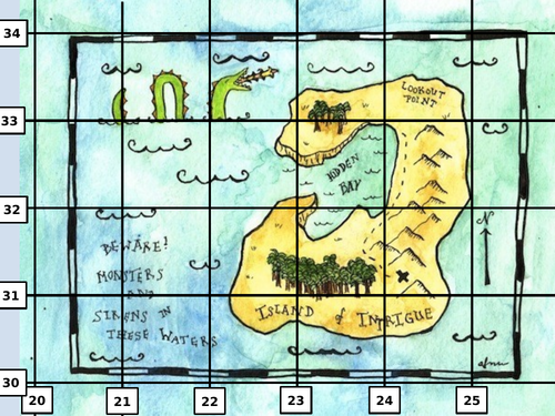 Year 7 Mapping - L9 - Treasure Island Lost Map | Teaching Resources