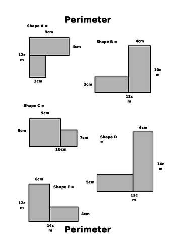 Perimeter and Area of Compound Shapes. | Teaching Resources
