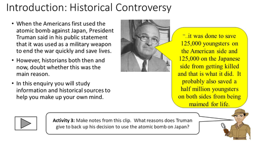 Why did the USA drop the atomic bomb on Japan? | Teaching Resources