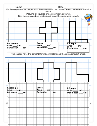 Perimeter Area & Volume Y6 KS2 Differentiated Mastery Challenges ...