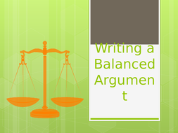 Balanced Arguments | Teaching Resources