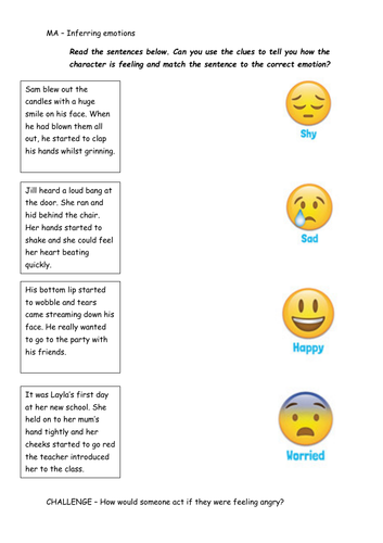 KS1 Year 1/ Year 2 inference - riddles and inferring emotions ...
