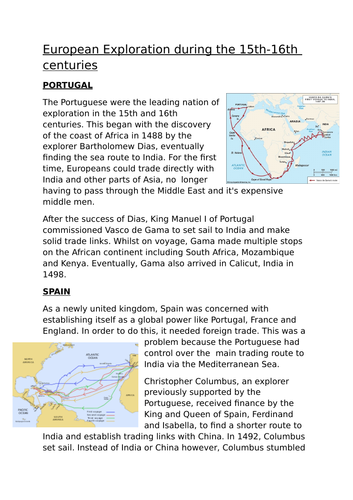 British Empire Intro: Age of Exploration | Teaching Resources