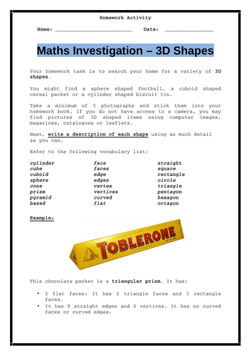 3D Shape Activities - 6++ RESOURCES!! | Teaching Resources