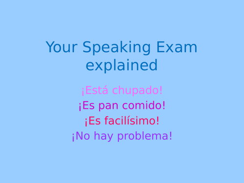 AQA/ GCSE Spanish Speaking Exam/ Role-play/Foundation/Practice/Theory ...