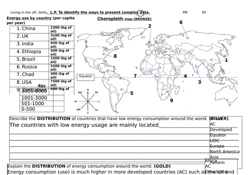 full SOW gcse geography statistics data ocr aqa edexcel 1-9 mapping ...