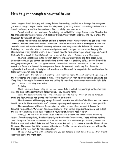 Halloween - How To Get Through a Haunted House | Teaching Resources