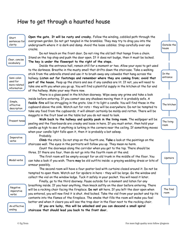 Halloween - How To Get Through a Haunted House | Teaching Resources