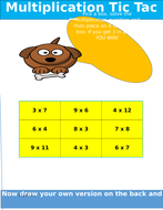 Multiplication Games: Printables | Teaching Resources