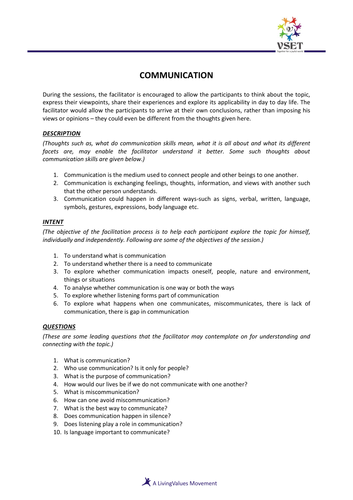 Communication | Teaching Resources