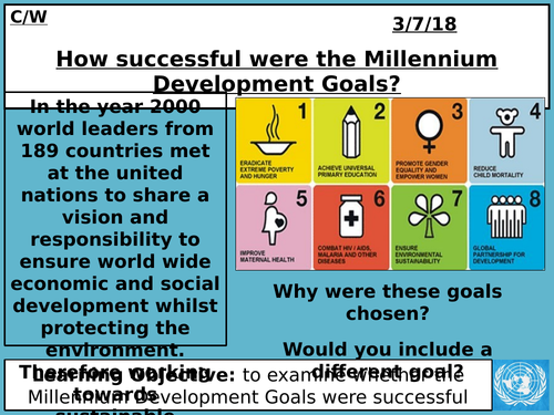 How successful were the Millennium Development Goals | Teaching Resources