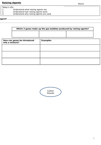 Raising Agents Powerpoint and Worksheet | Teaching Resources