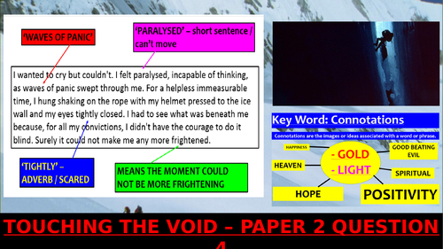 Touching the Void Paper 2 Question 4 'THINK and FEEL' - EDUQAS GCSE ...