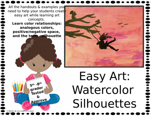 Easy Art: Watercolor Silhouettes | Teaching Resources